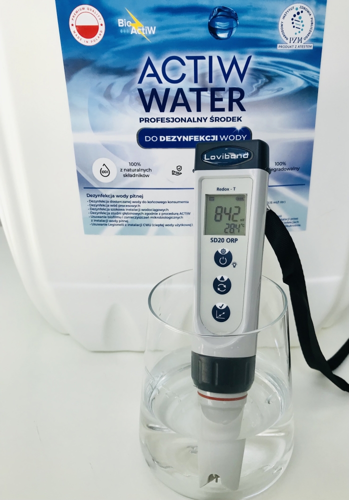 ACTIW WATER/LEGIONELLA ze stabilizowanym czystym HOCl zabójczy dla ...